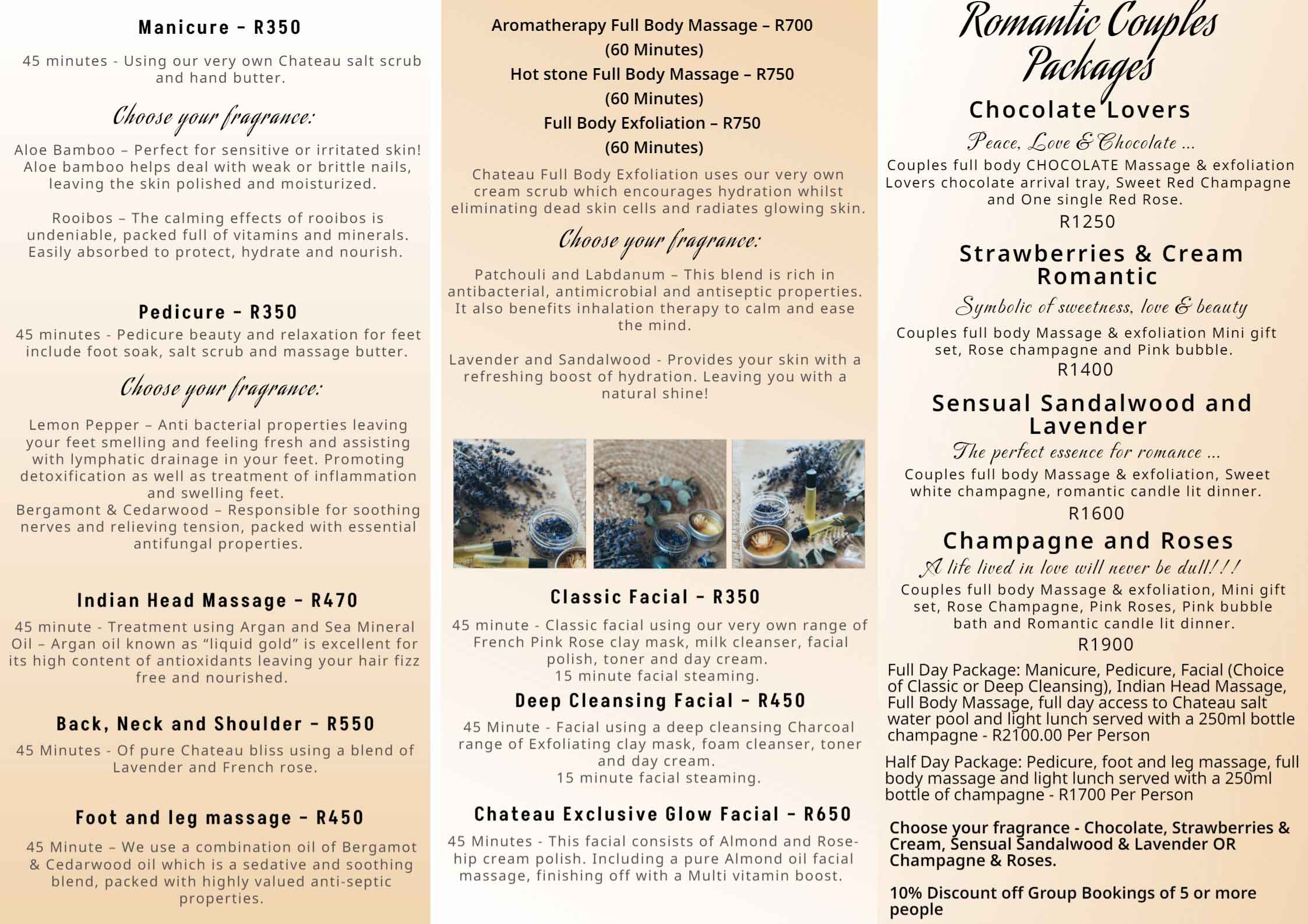 Chateau La Mer Guest House & Spa - Packages